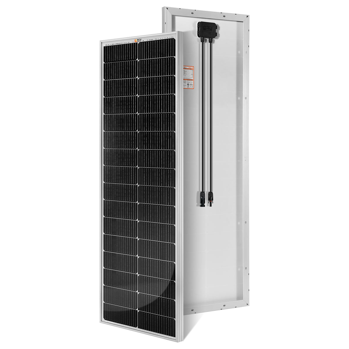 RICH SOLAR | 100 Watt 12V Compact Off-Grid Narrow Solar Panel for Camp ...