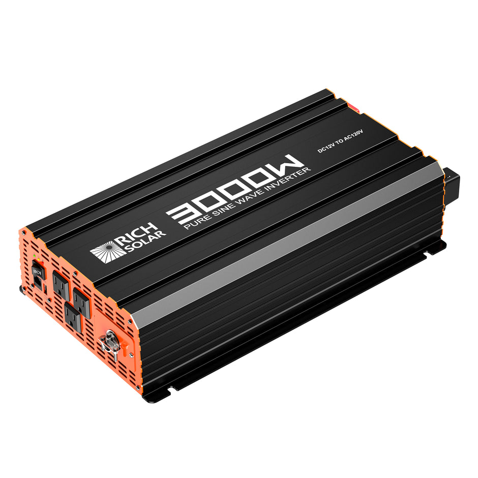 RICH SOLAR | 3000 Watt (3kW) 12 Volt Industrial Pure Sine Wave Inverte ...