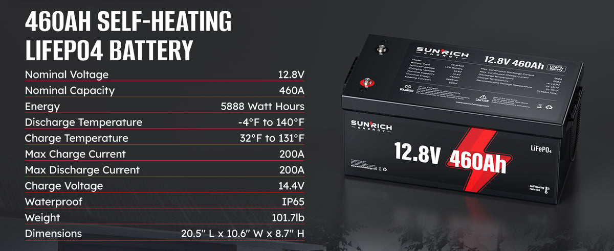 12.8V 460Ah Group 8D Lithium Iron Phosphate Battery | SUNRICH ENERGY ...