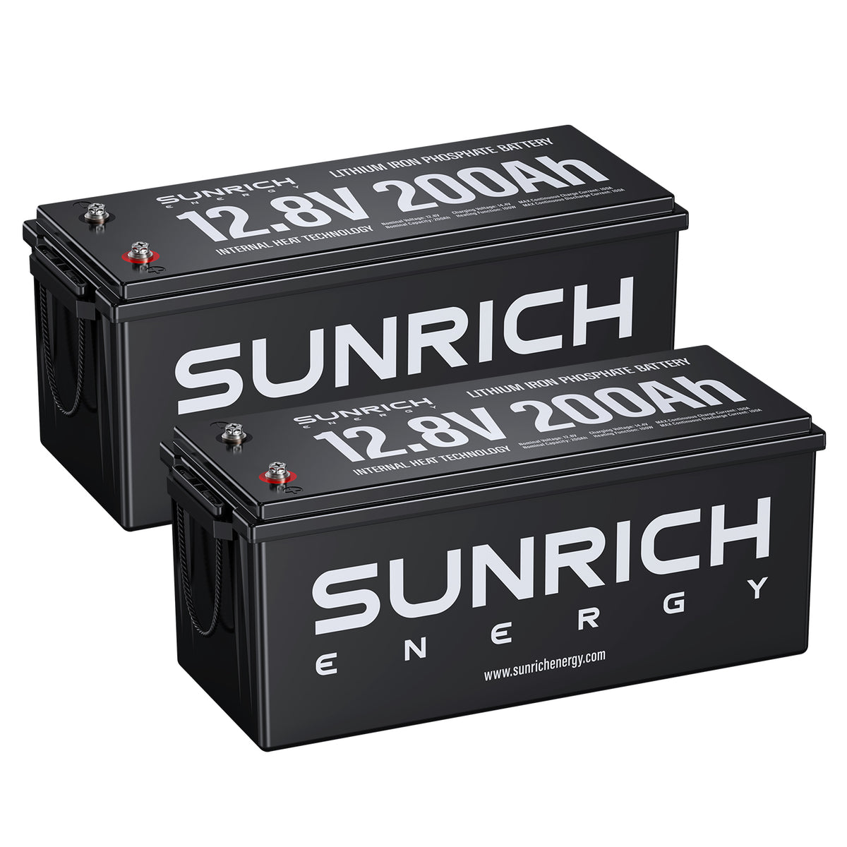 12.8V 200Ah Group 4D Lithium Iron Phosphate Battery | SUNRICH ENERGY 2560Wh Heated LiFePO4 for ...