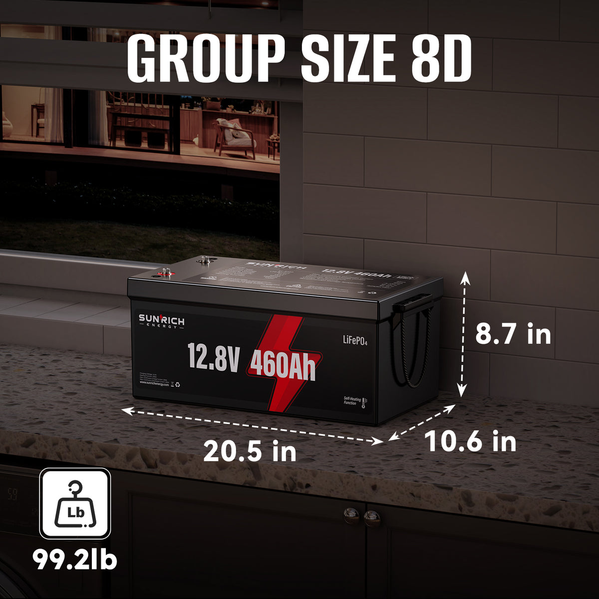 12.8V 460Ah Group 8D Lithium Iron Phosphate Battery | SUNRICH ENERGY ...